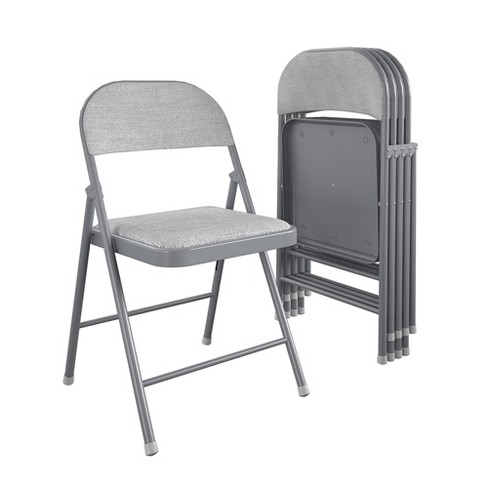 Cosco Smartfold® Fabric Folding Chairs, 4-pack, Graphite Grey : Target