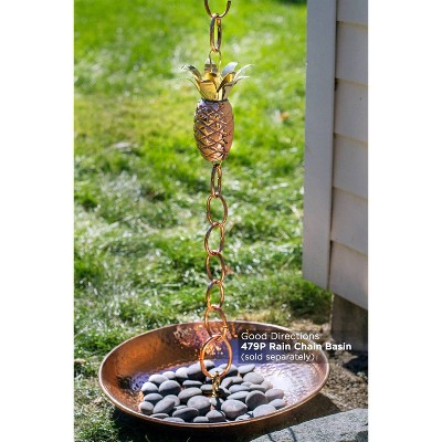 8.5ft Pure Copper Pineapple Rain Chain - Good Directions : Target