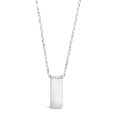 Shine By Sterling Forever Sterling Silver Mini Tag Necklace [silver ...