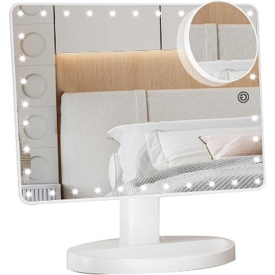 Large Lighted Vanity Makeup Mirror With 88 Led, 360 Rotation Touch ...
