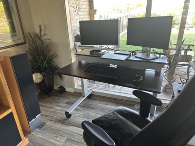 Stand Up Desk Store Crank Adjustable Two Tier Standing Desk With Heavy ...