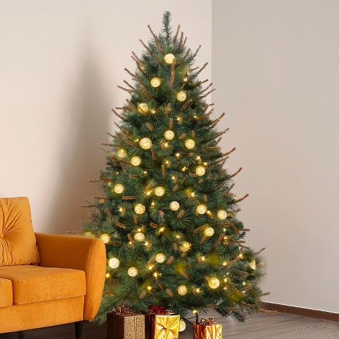 Home Imports Emporium Pre-lit Withered Green Christmas Tree, 6.5 Ft ...