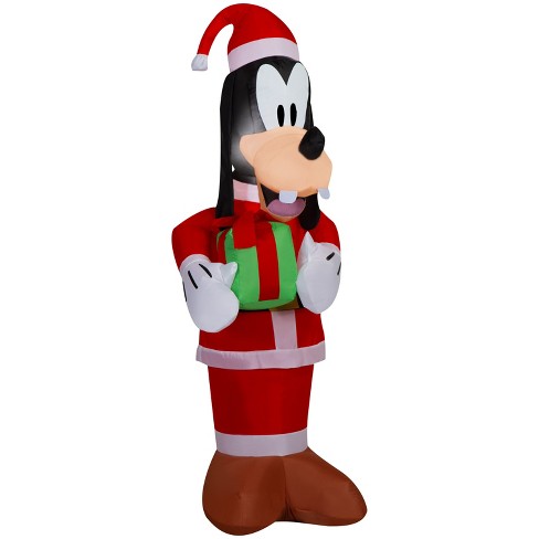 Gemmy Christmas Inflatable Goofy In Santa Suit, 4 Ft Tall, Multi : Target