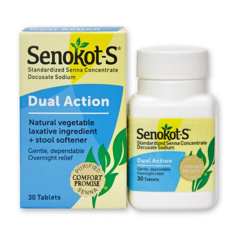 Senokot-s Laxative Plus Softener Tablets 30ct : Target