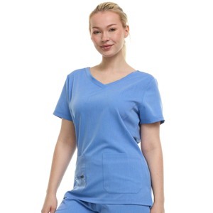 HEAL+WEAR Women's Classic V-Neck Scrub Top – Soft Stretch Fabric,3 ...