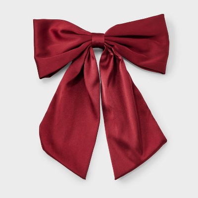Satin Bow Hair Barrette - Wild Fable™ Red : Target