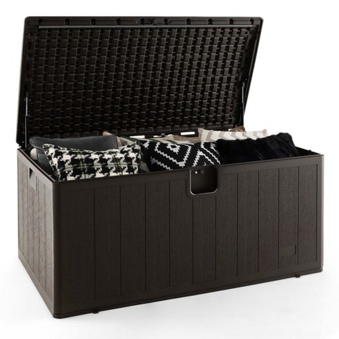 Costway 130 Gallon Patio Deck Box Outdoor Waterproof Storage Container ...
