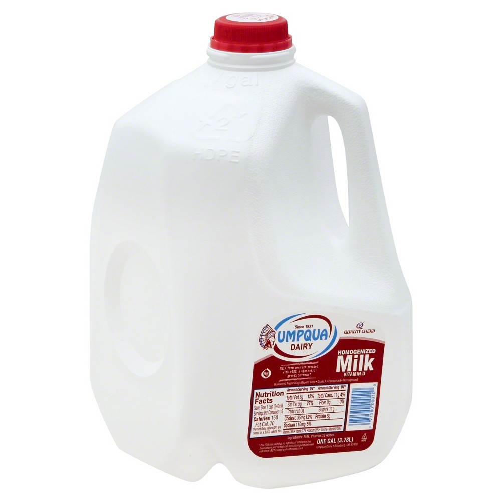UPC 071580000100 - Umpqua Dairy Homogenized Milk - 1gal | upcitemdb.com