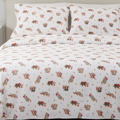 Great Bay Home Cotton Printed Flannel Sheet Set (full, Moose) : Target