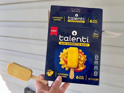 Talenti Alphonso Mango Frozen Mini Sorbetto Bars - 6pk/11.1 Fl Oz : Target