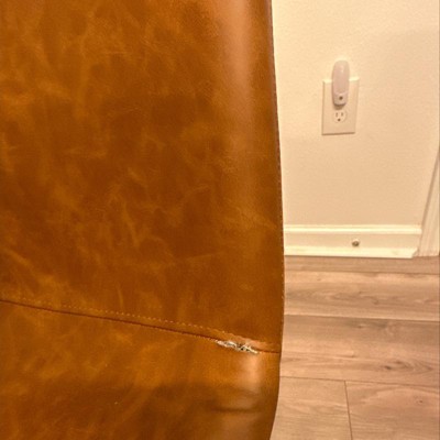 4pk Bowden Faux Leather Dining Chair Caramel - Threshold™: Mid-century ...
