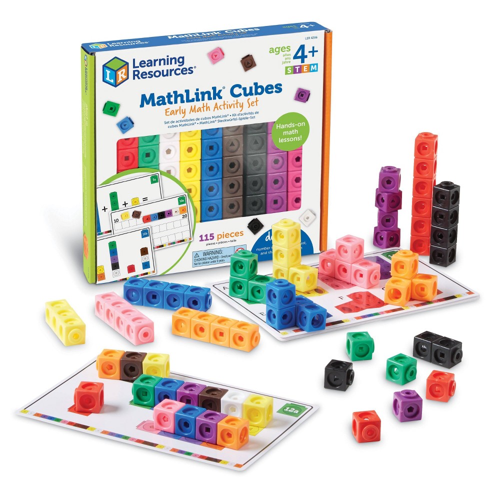 Learning Resources Kids' MathLink Cubes Early Math Activity Set 115pc