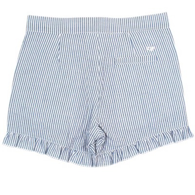 RuffleButts Girls Seersucker Ruffle Trim Woven Shorts : Target