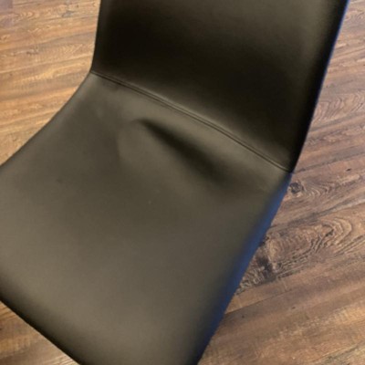 2pk Bowden Faux Leather Dining Chairs With Black Legs Caramel ...