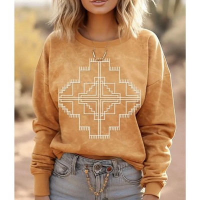Women's Aztec Sweatshirt - Hrt & Luv : Target