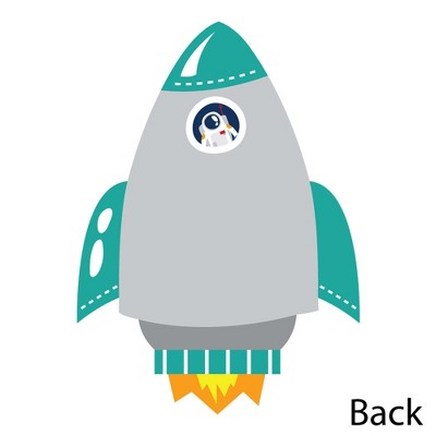 Big Dot Of Happiness Blast Off To Outer Space - Shaped Thank You Cards ...