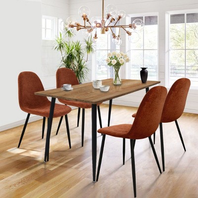 Charls+spoon Dining Table Set For 4 With Chairs, 5 Piece Rectangle ...
