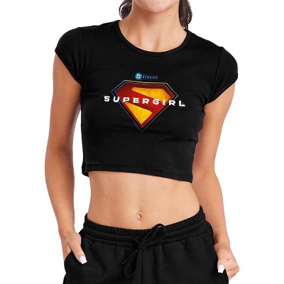 Women's Super Girl 2026 Full Color Shield Name in Center Cap Sleeve ...