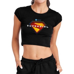 Women's Super Girl 2026 Full Color Shield Name in Center Cap Sleeve ...