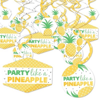 Big Dot Of Happiness Tropical Pineapple - Summer Party Hanging Decor ...