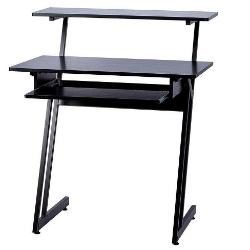 Monoprice Recording Studio Desk With Raised Platform And Keyboard Tray ...