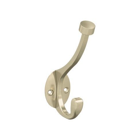 Amerock Adare Traditional Double Prong Golden Champagne Wall Hook : Target
