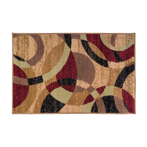 World Rug Gallery Geometric Circles Multi 2' X 3' Area Rug : Target
