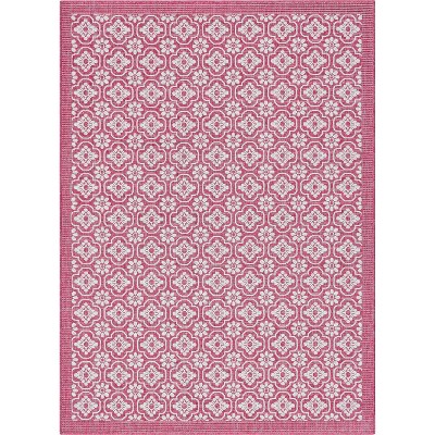 Well Woven Indoor Outdoor Celesine Fuchsia Persian Medallion 7'10" X 10 ...