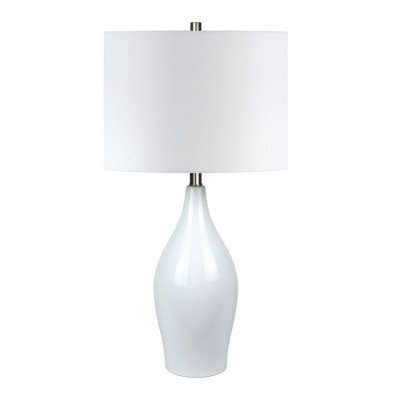 Hampton & Thyme 25" Tall Ceramic Table Lamp With Fabric Shade ...