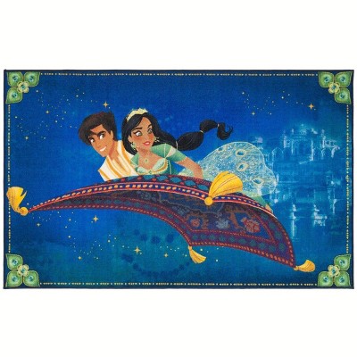 Disney Aladdin Rugs Dsn533 Power Loomed Accent Rug - Blue/light Blue ...