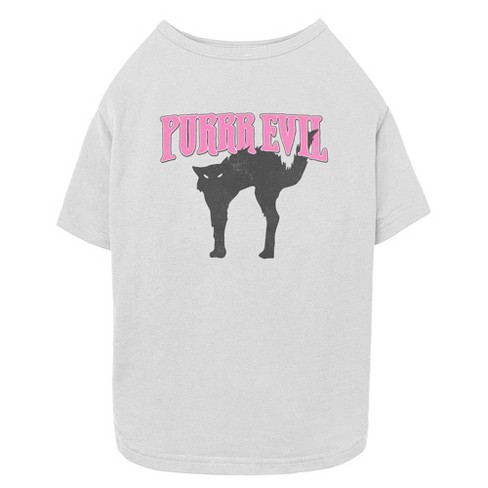 Lost Gods Black Cat Purrr Evil Dog T-shirt - White - Large : Target