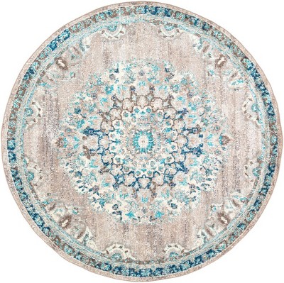 Mark & Day Neerbosch 7'10" Round Woven Indoor Area Rugs Medium Gray ...