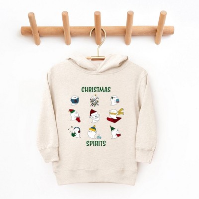 The Juniper Shop Christmas Spirits Green Words Toddler Graphic Hoodie - 2t - Natural : Target