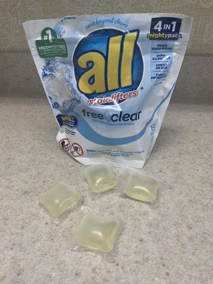 All Mighty Pacs Free Clear Laundry Detergent Pacs - 60ct/24.7oz : Target