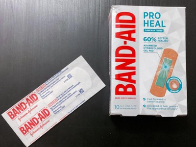 Band-aid Brand Pro Heal Adhesive Bandages With Hydrocolloid Gel Pads ...