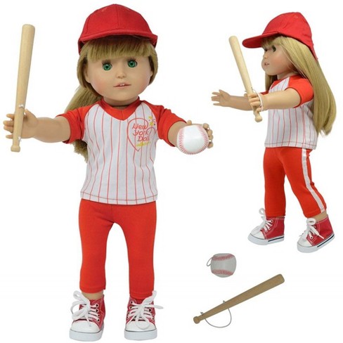 The New York Doll Collection 18 Inch Doll Baseball Set : Target