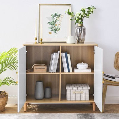 Tiramisubest Most Comfortable Storage Cabinet With Doors And Shelves ...