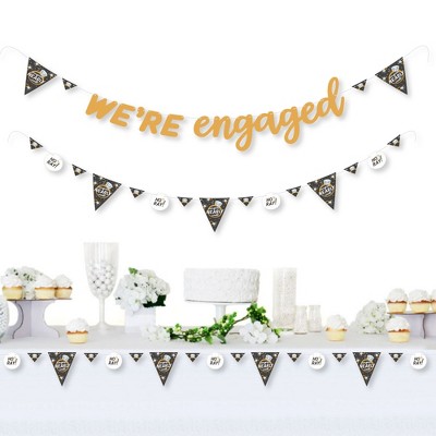 Big Dot Of Happiness Just Engaged - Black And White - Engagement Party ...