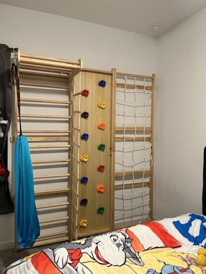 Walnut - 9-in-1 Swedish Ladder Wall Gym And Climber : Target