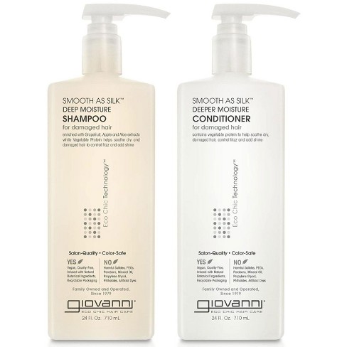 Giovanni Smooth As Silk Deep Moisture Shampoo & Conditioner For Damaged ...