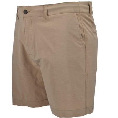 Burnside Men's Hidden Drawstring Cotton Blend Walking Shorts | Khaki 30 ...