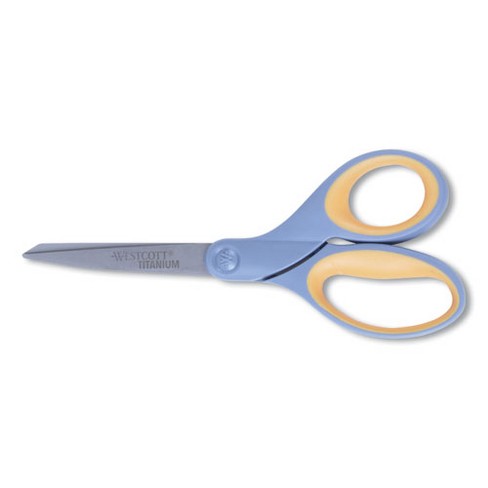Westcott Titanium Bonded Scissors, 8" Long, 3.5" Cut Length, Gray ...