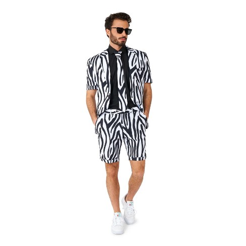 Opposuits Men's Suit - Summer Zazzy Zebra - Black : Target