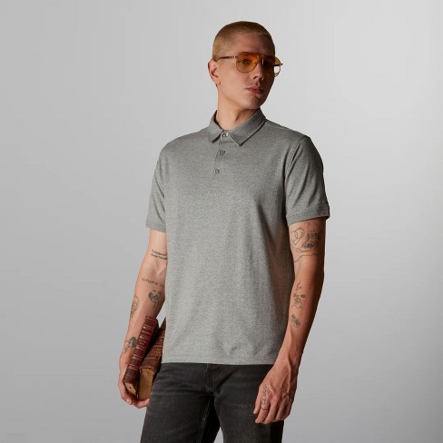 Members Only Men's Polo Shirt - Grey, Small : Target