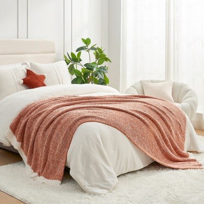Snuggle Sac Heather Orange Throw Blanket,Orange(Throw) : Target