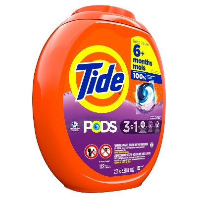 Tide Pods Laundry Detergent Pacs - Spring Meadow - 93oz/112ct : Target