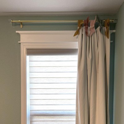 Clear Ribbed Curtain Rod Brass - Threshold™ : Target