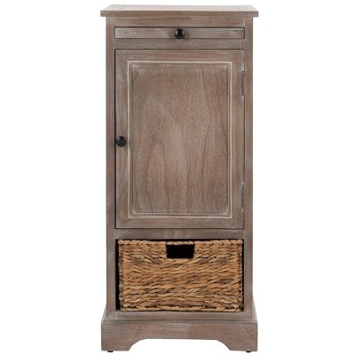 Raven Tall Storage Unit - White Wash - Safavieh. : Target