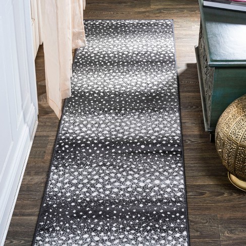 2'x10' Antelope Modern Animal Runner Rug, Black/cream - Jonathan Y : Target