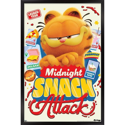 Trends International The Garfield Movie - Midnight Snack Attack Framed ...